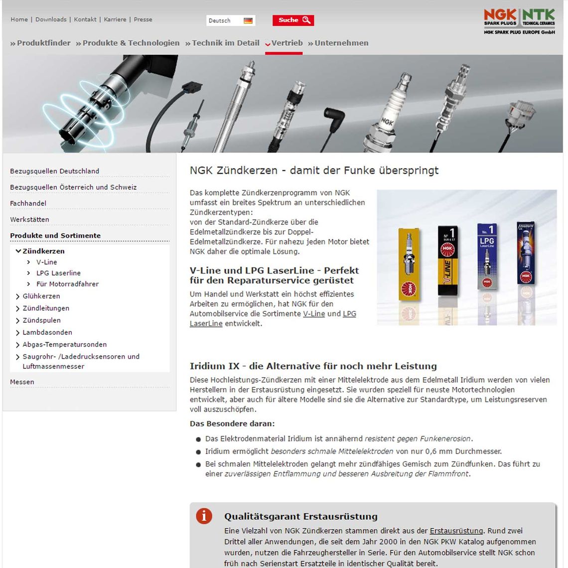 Corporate Site mit TYPO3 - NGK|NTK ☎ ZELLWERK